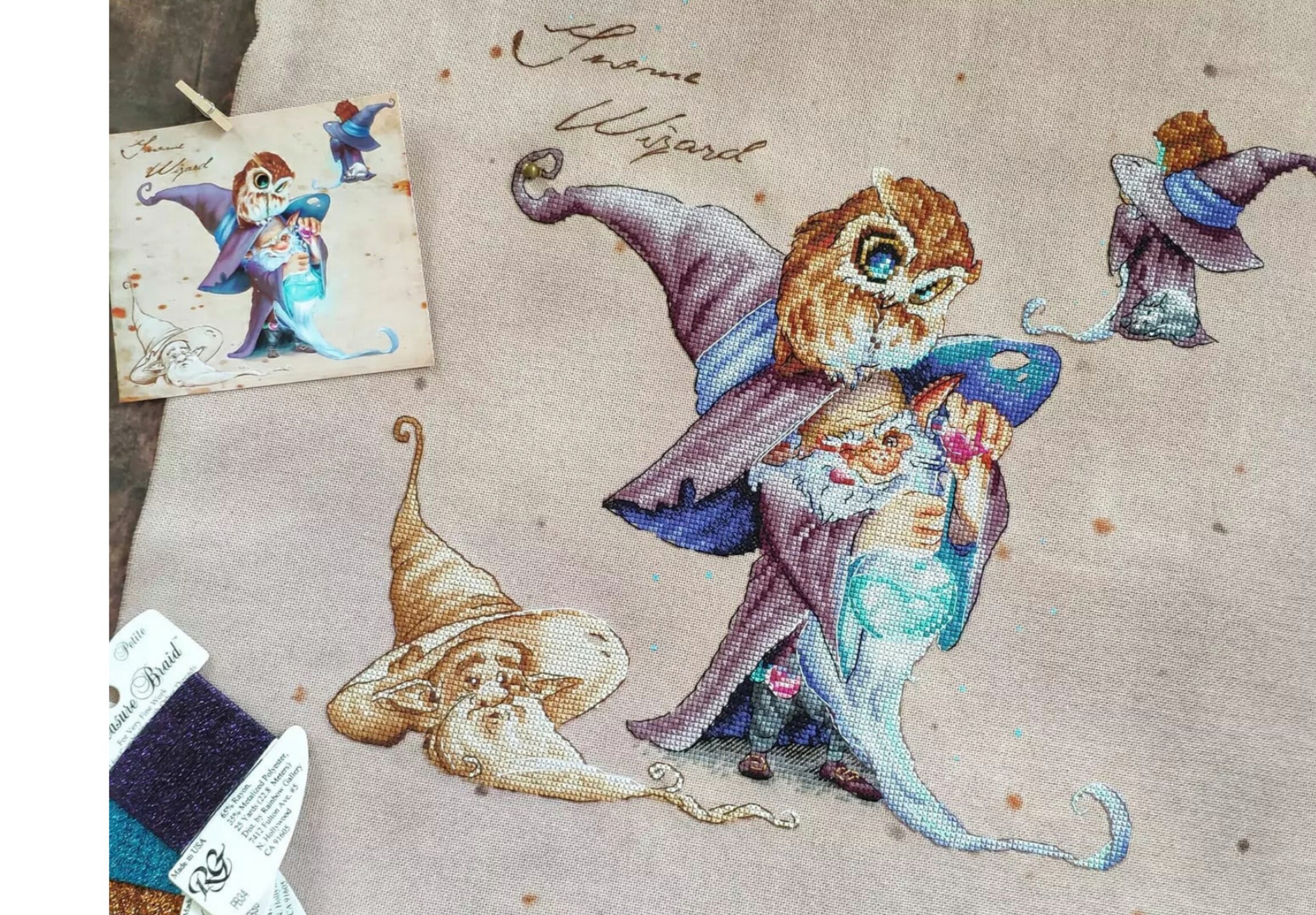 Gnome Wizard Cross Stitch Pattern PDF Magic Cross Stitch | Etsy