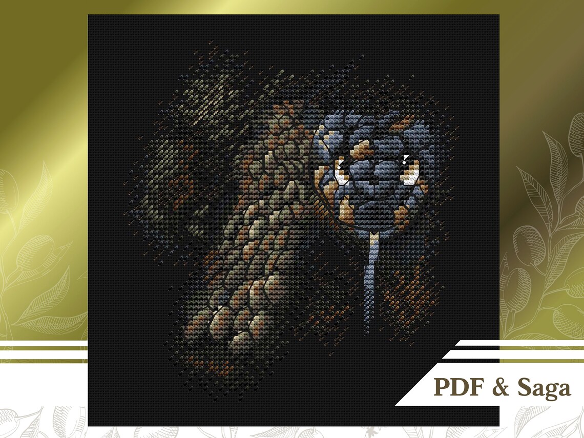 Snake сross Stitch Pattern PDF Black Mamba сross Stitch Chart - Etsy