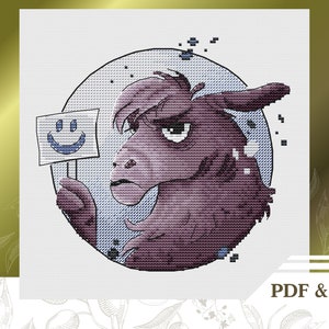 Donkey сross Stitch Pattern PDF, Funny сross Stitch Chart Instant ...