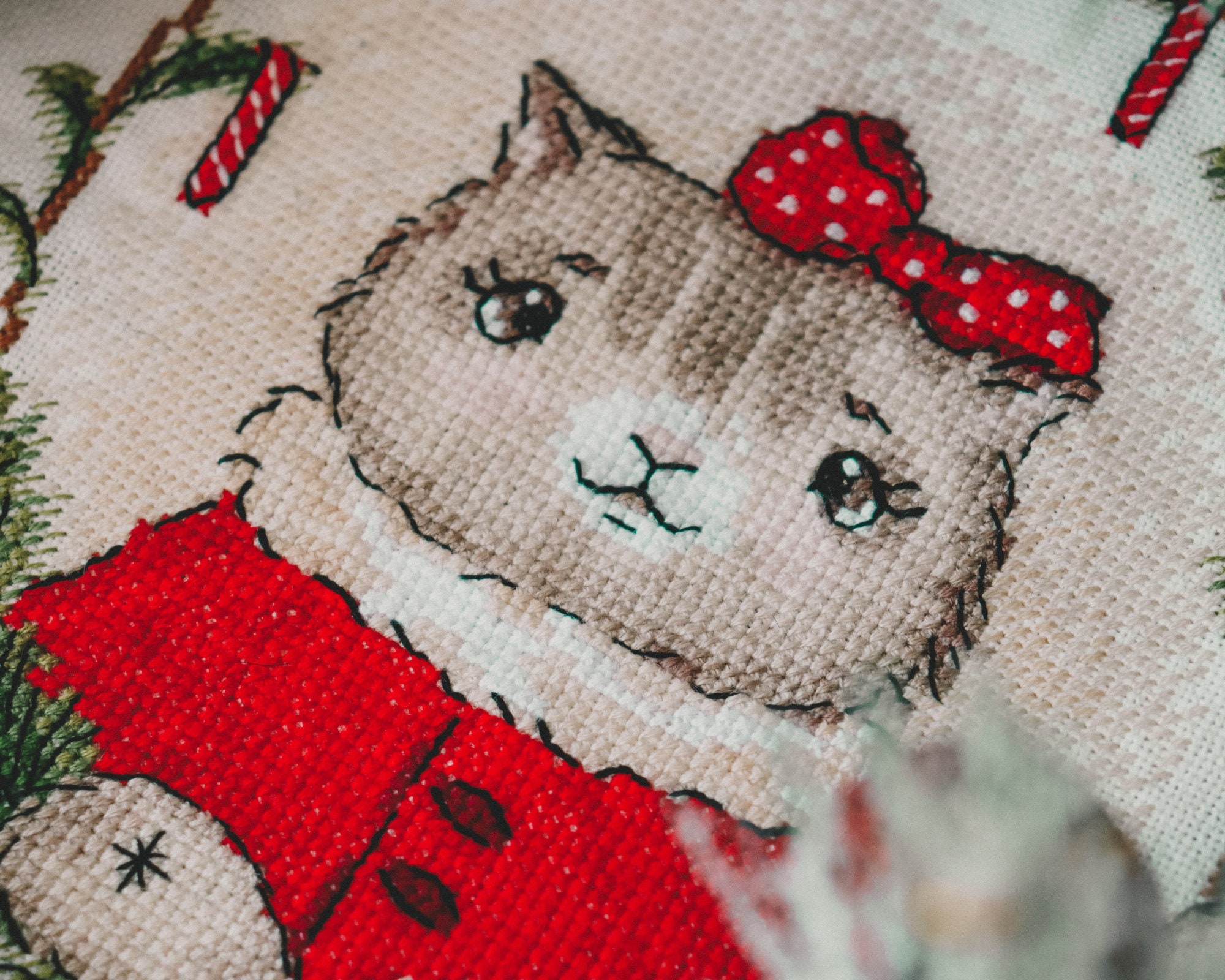Christmas Cat Cross Stitch Pattern PDF Instant Download - Etsy