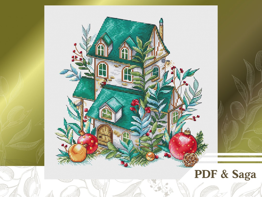 Christmas House Cross Stitch Pattern PDF Instant Download - Etsy