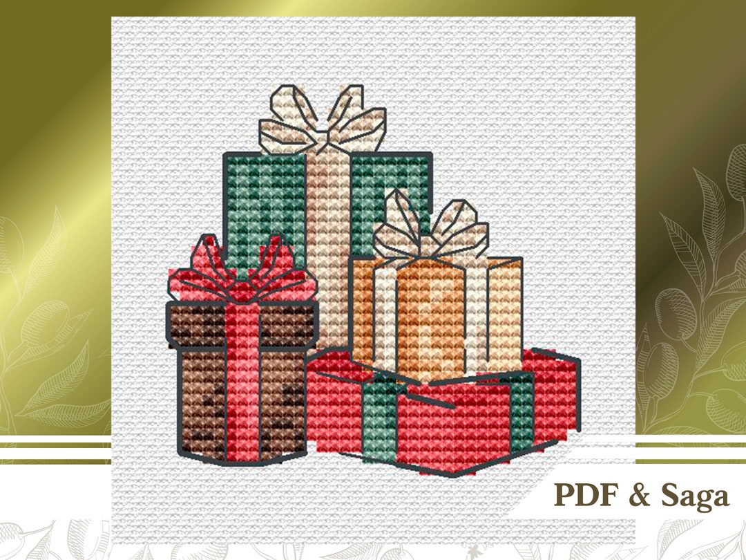 Easy Christmas Cross Stitch Pattern PDF, Small Counted Cross Stitch ...
