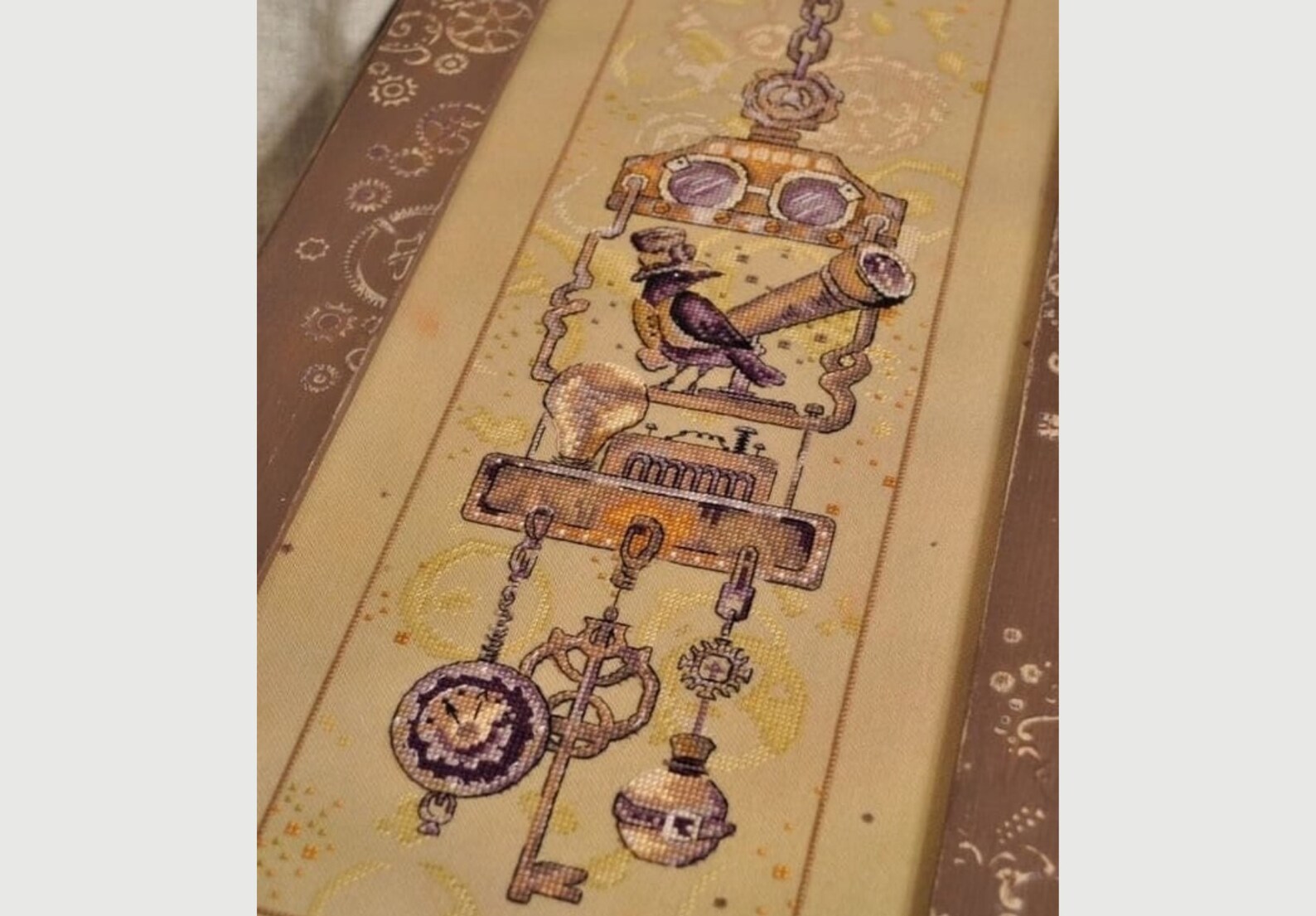 Steampunk Cross Stitch Pattern PDF Watercolor Cross Stitch - Etsy