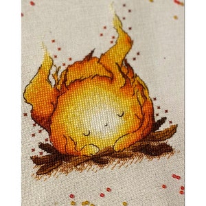 Fire сross Stitch Pattern PDF, Flicker Embroidery Pattern, Baby сross ...