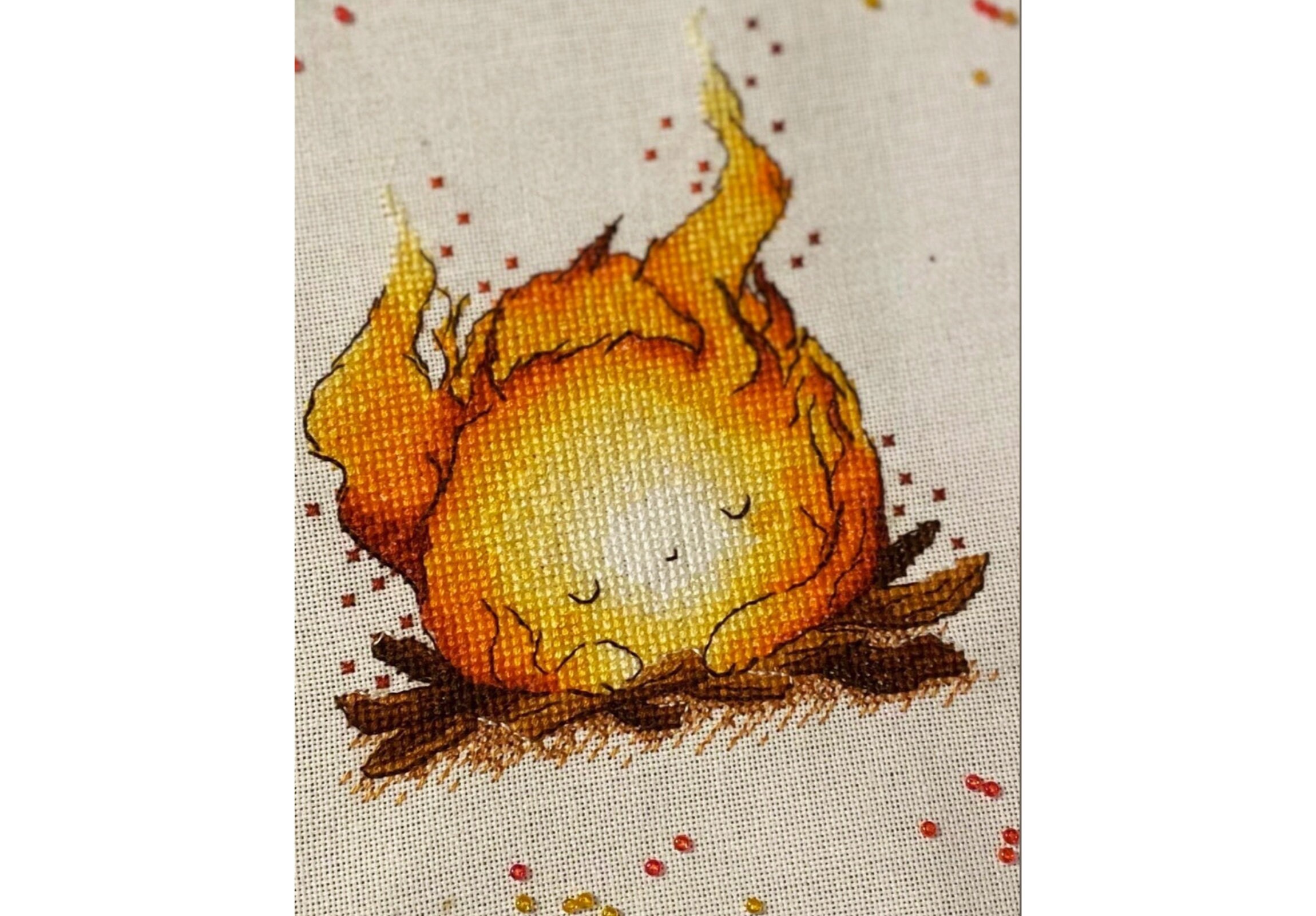 Fire сross Stitch Pattern PDF, Flicker Embroidery Pattern, Baby сross ...