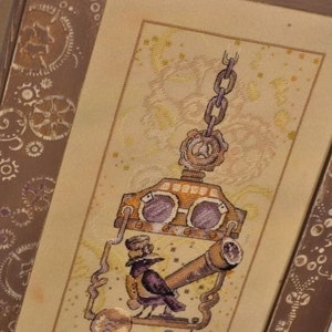 Steampunk Cross Stitch Pattern PDF, Watercolor Cross Stitch Chart ...