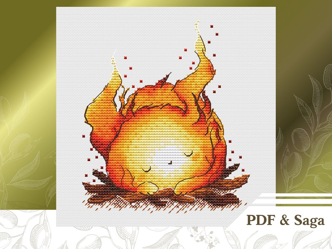 Fire сross Stitch Pattern PDF, Flicker Embroidery Pattern, Baby сross ...