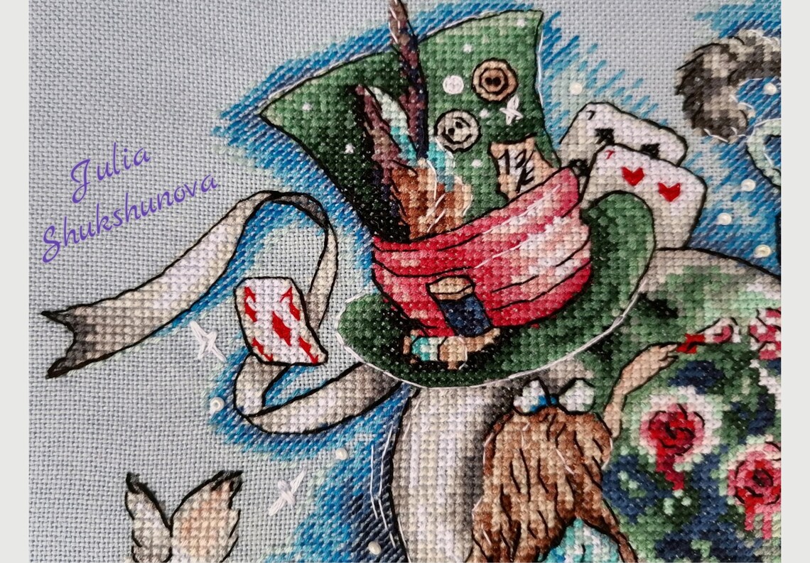 Alice in Wonderland Cross Stitch Pattern PDF Fairytale Cross | Etsy