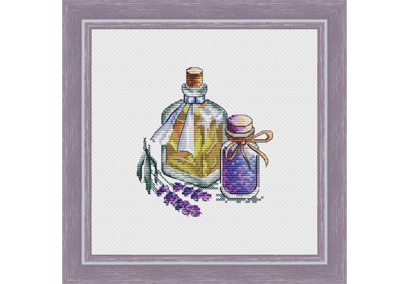 Lavender Cross Stitch Pattern PDF Provence Cross Stitch Chart - Etsy