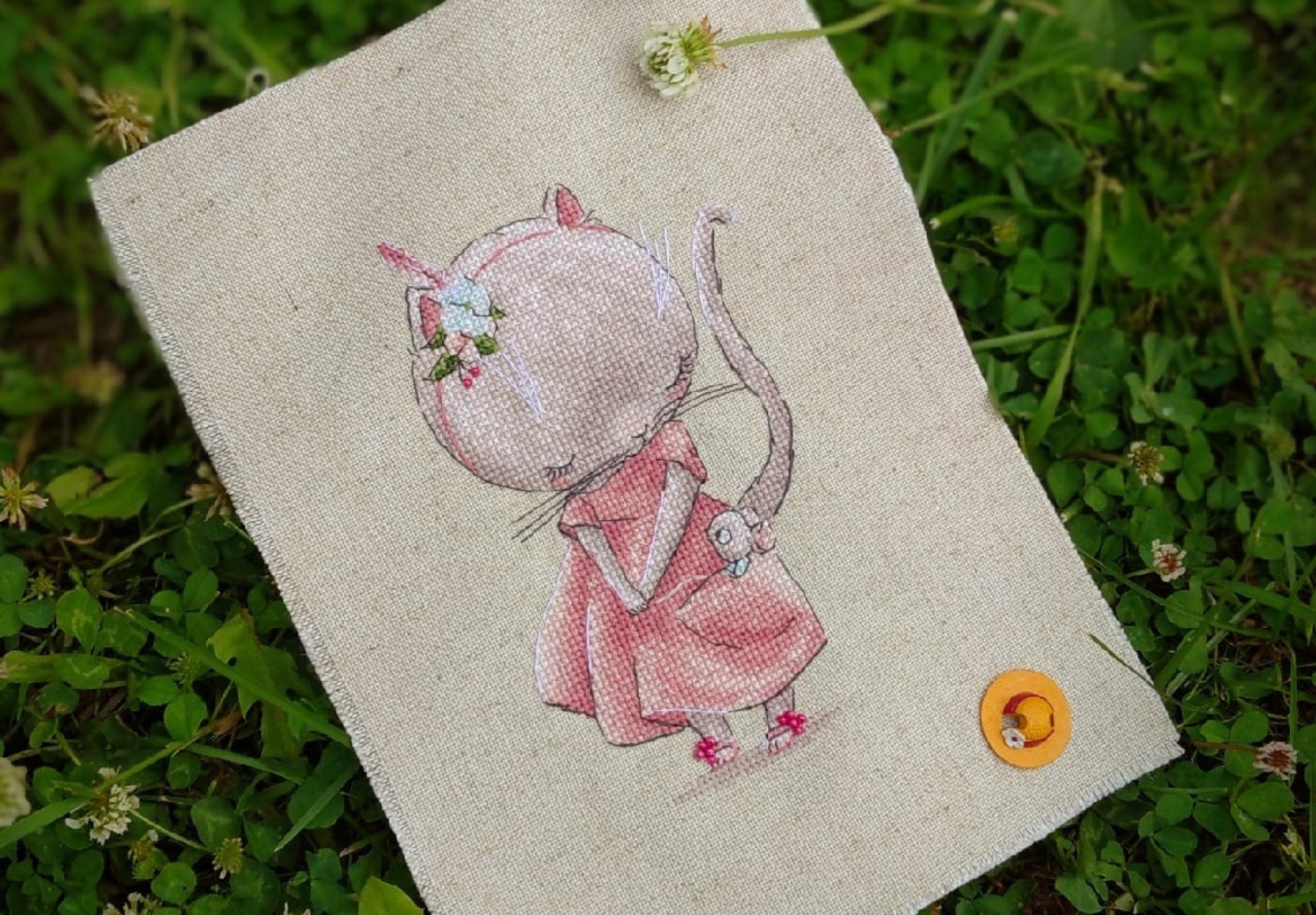 Cute Cat сross Stitch Pattern PDF for Beginners, Baby Girl сross Stitch ...
