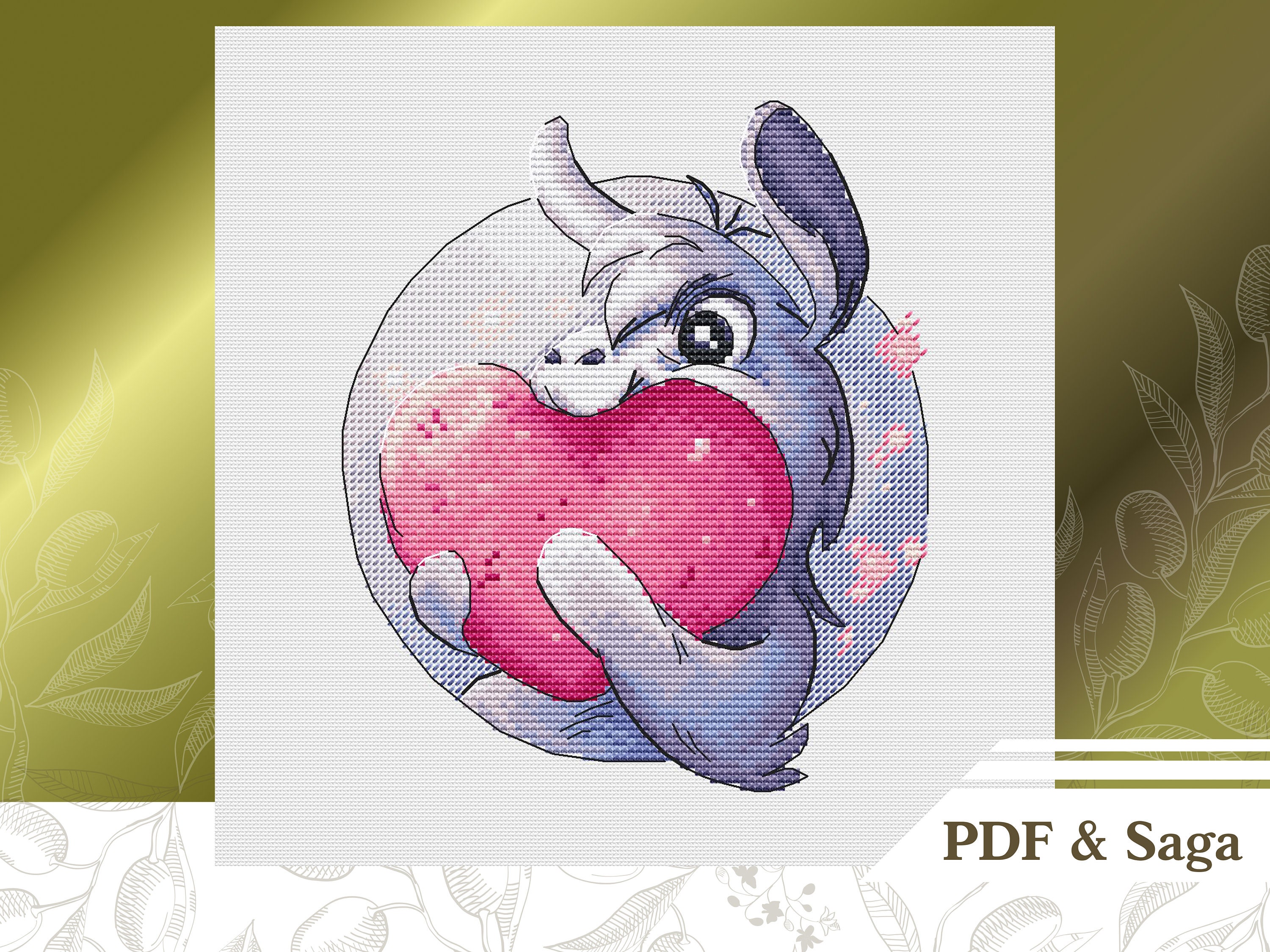 Donkey сross Stitch Pattern PDF, Baby сross Stitch Chart Instant ...