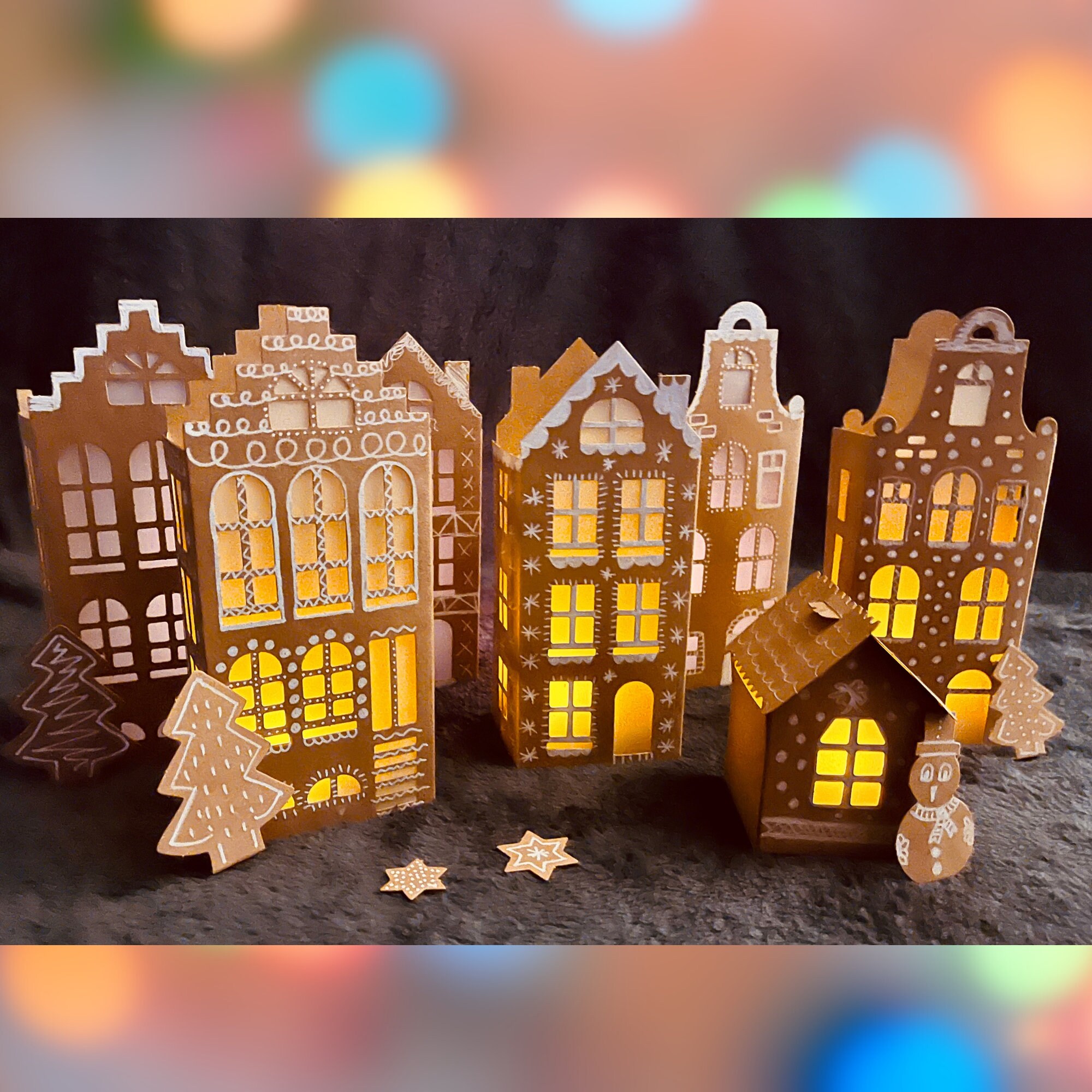 Christmas Village SVG Printable Christmas House Christmas - Etsy