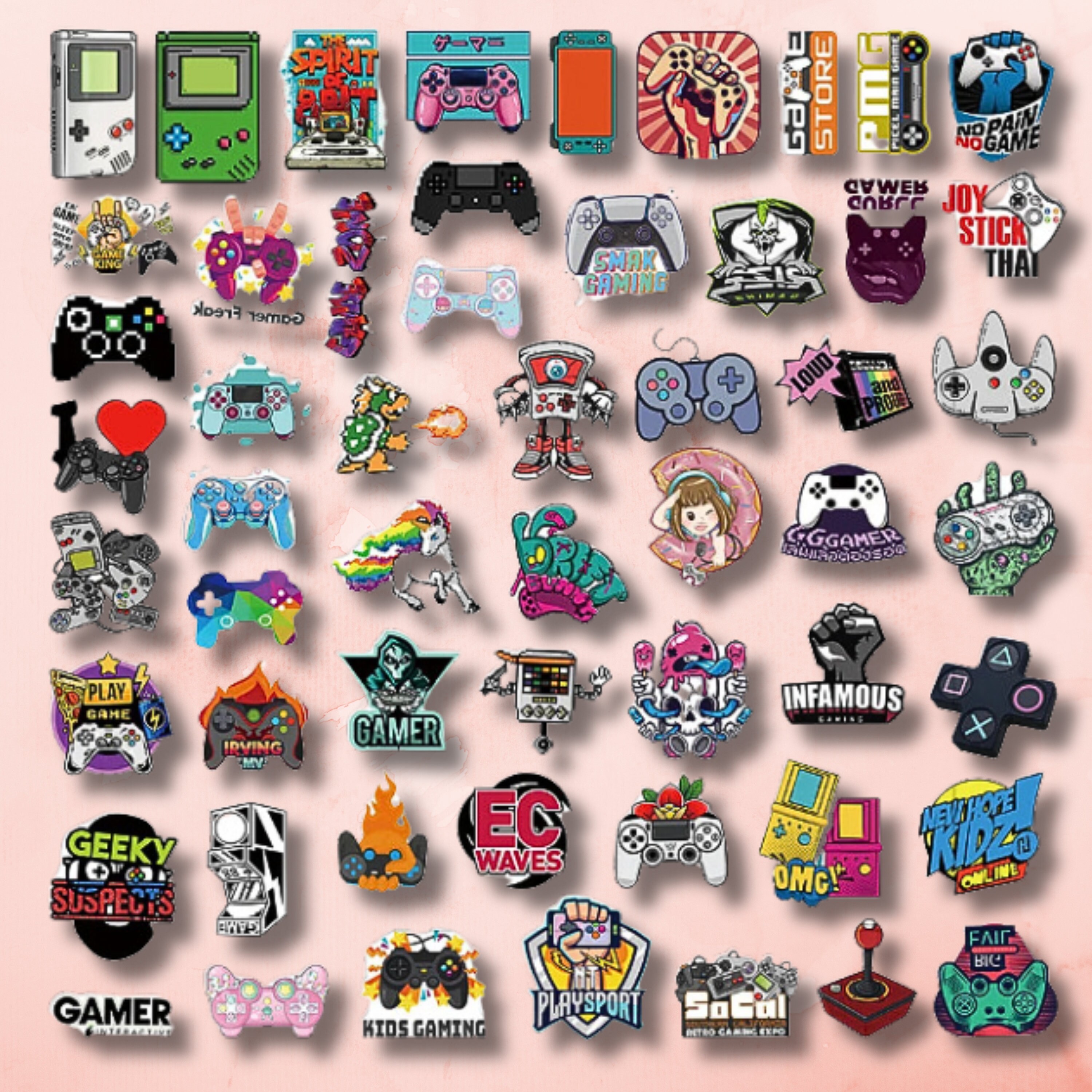 Game Stickers, Vintage Gaming Stickers, Video Game Stickers, Gameboy ...