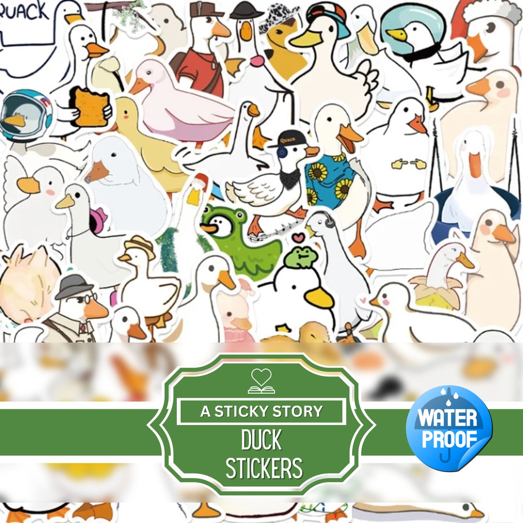 Duck Stickers, Cute Duck, Funny Stickers, Sticker Pack, Planner Sticker ...