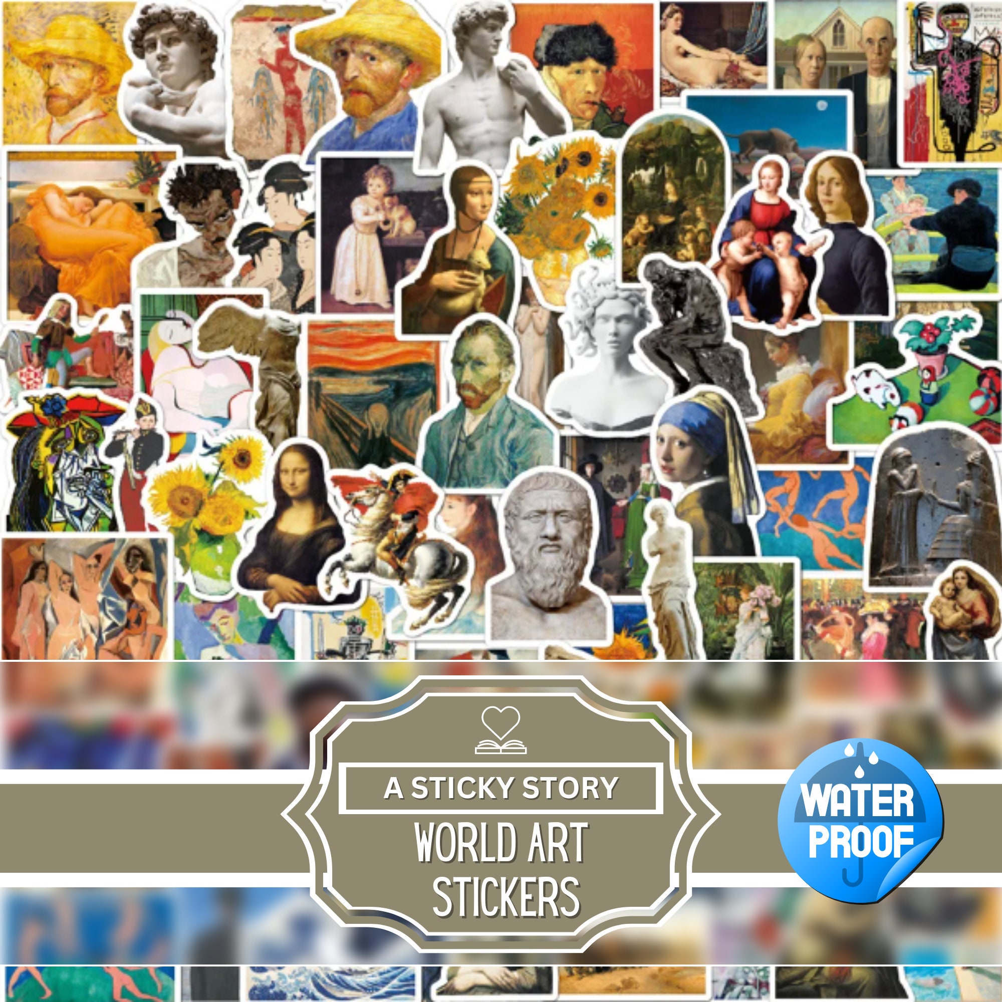 Art Stickers, Van Gogh Stickers, World Art Stickers, Painting Stickers ...