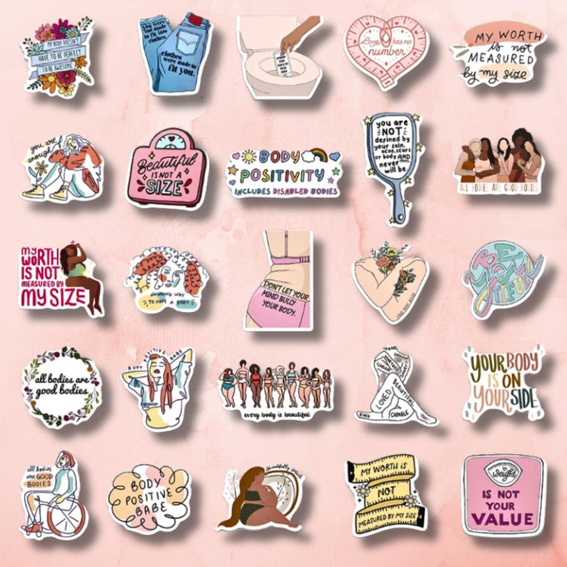 Body Positive Stickers, Body Positivity, Feminism Stickers, Feminist ...