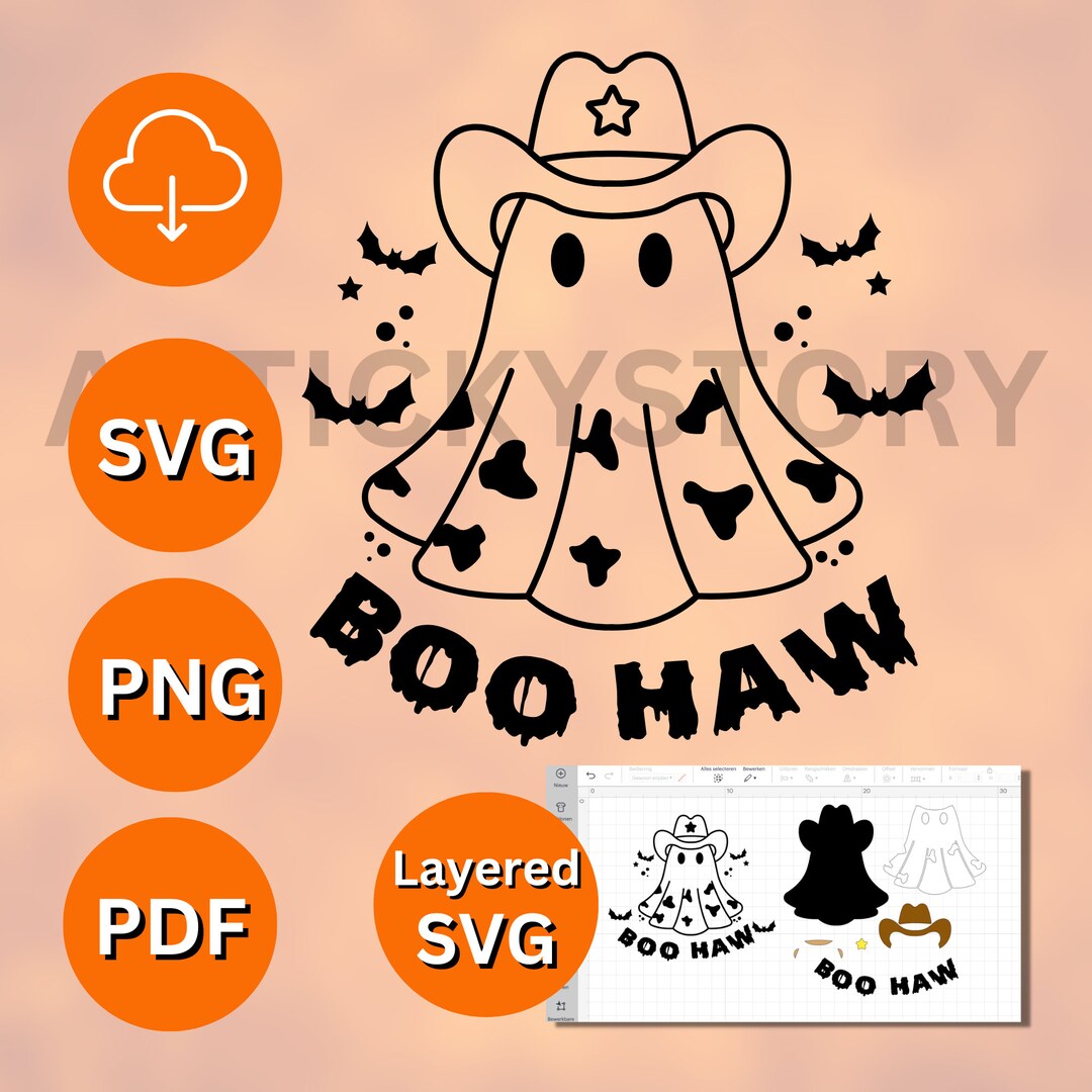 Boo Haw Ghost SVG Boo Haw PNG Boo Haw SVG Layered Svg Boo - Etsy