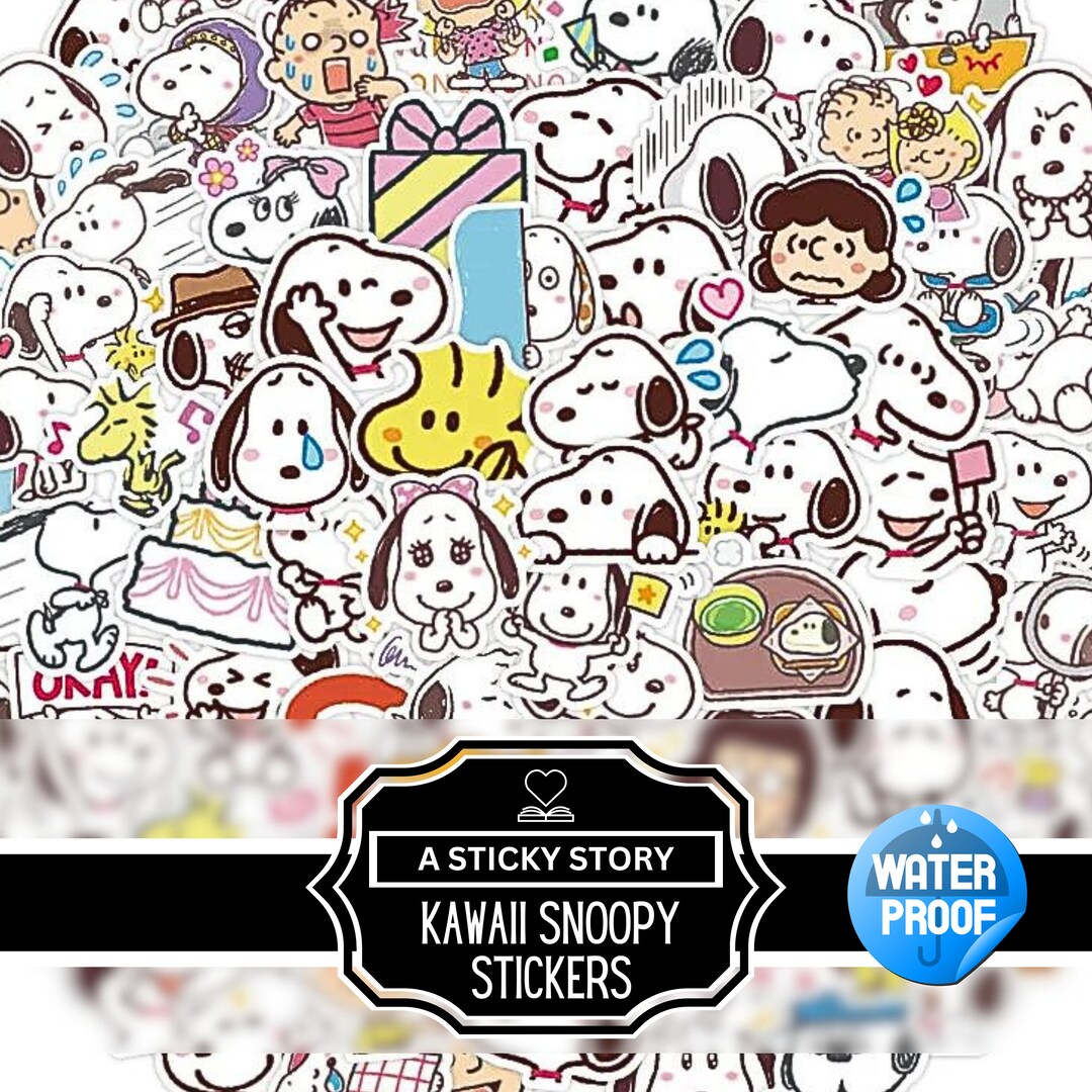 Snoopy Stickers, Peanuts Stickers, Snoopy Decal, Kawaii Snoopy Stickers ...