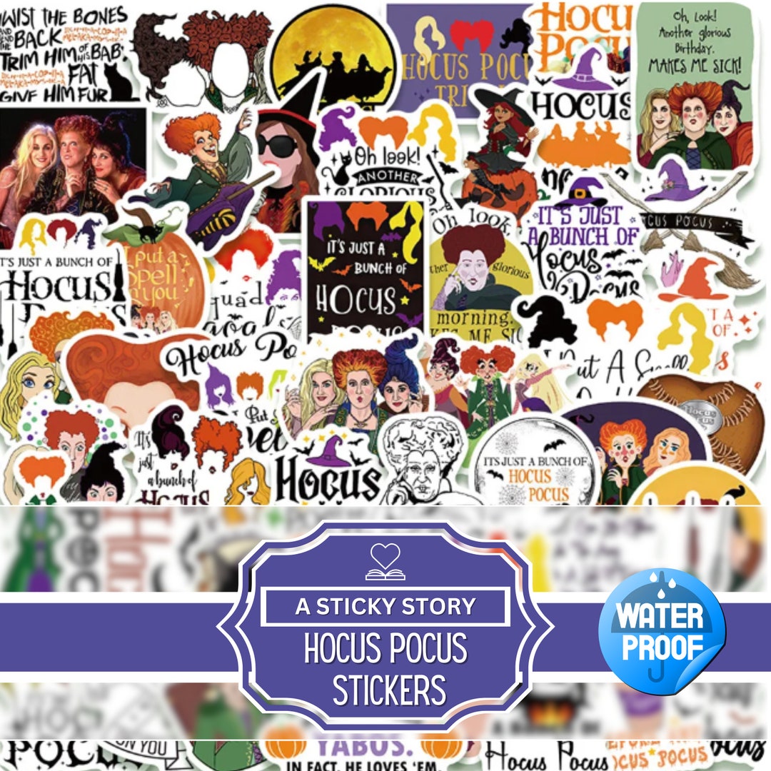 Hocus-pocus Stickers, Hocus Pocus Sticker, Witchy Stickers, Halloween ...