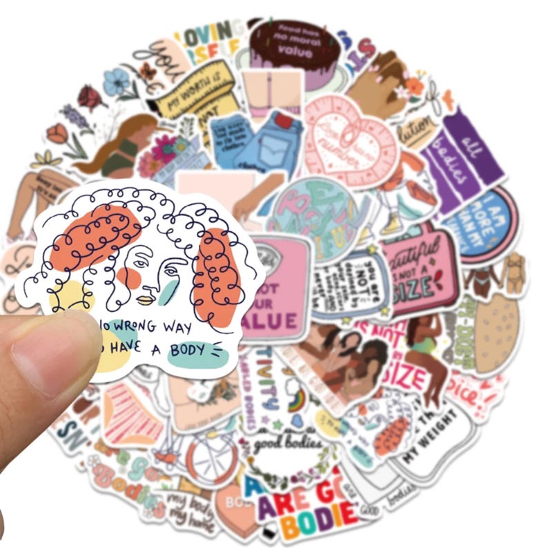 Body Positive Stickers, Body Positivity, Feminism Stickers, Feminist ...