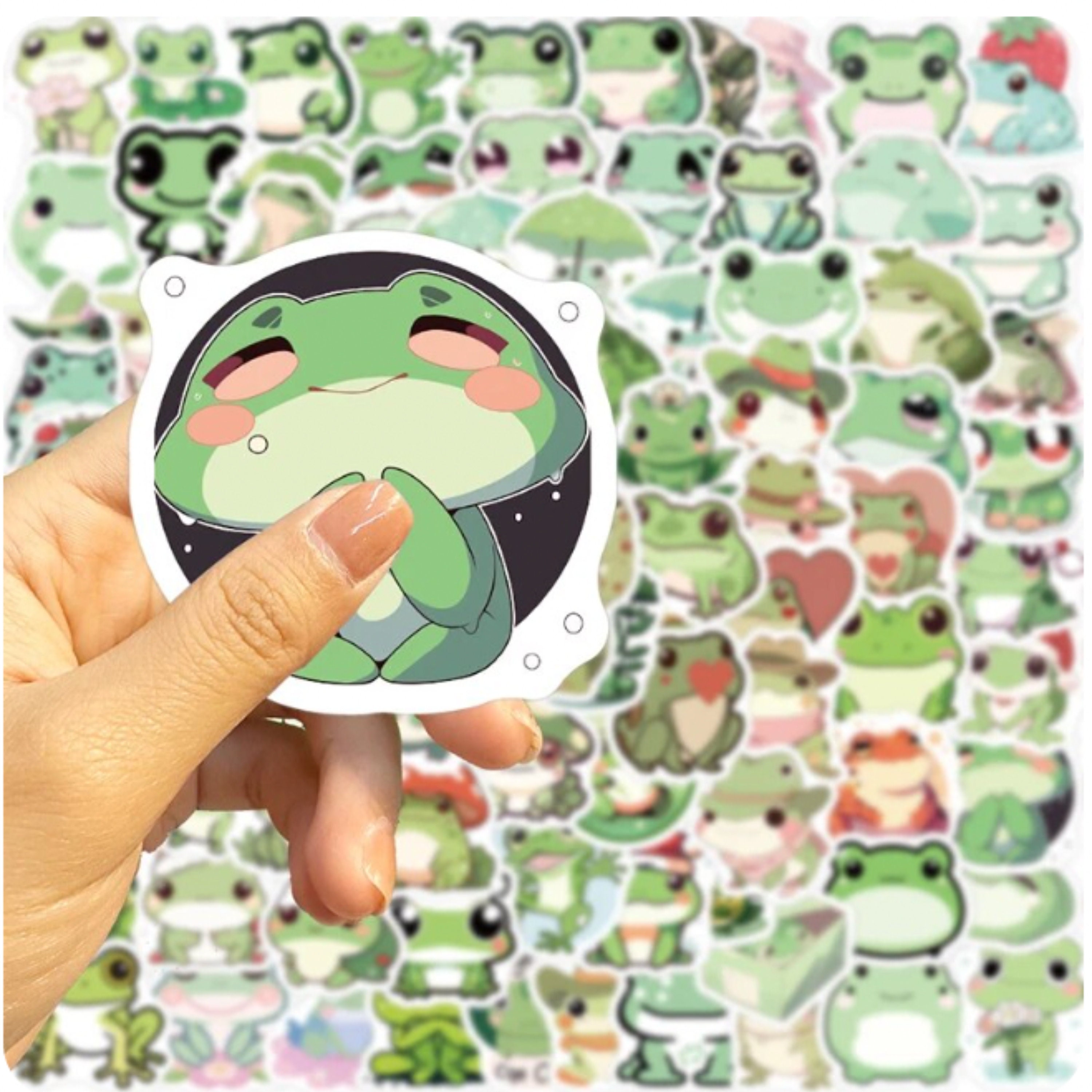 Frog Stickers, Kawaii Frog, Cute Frog Stickers, Sticker Pack, Planner ...
