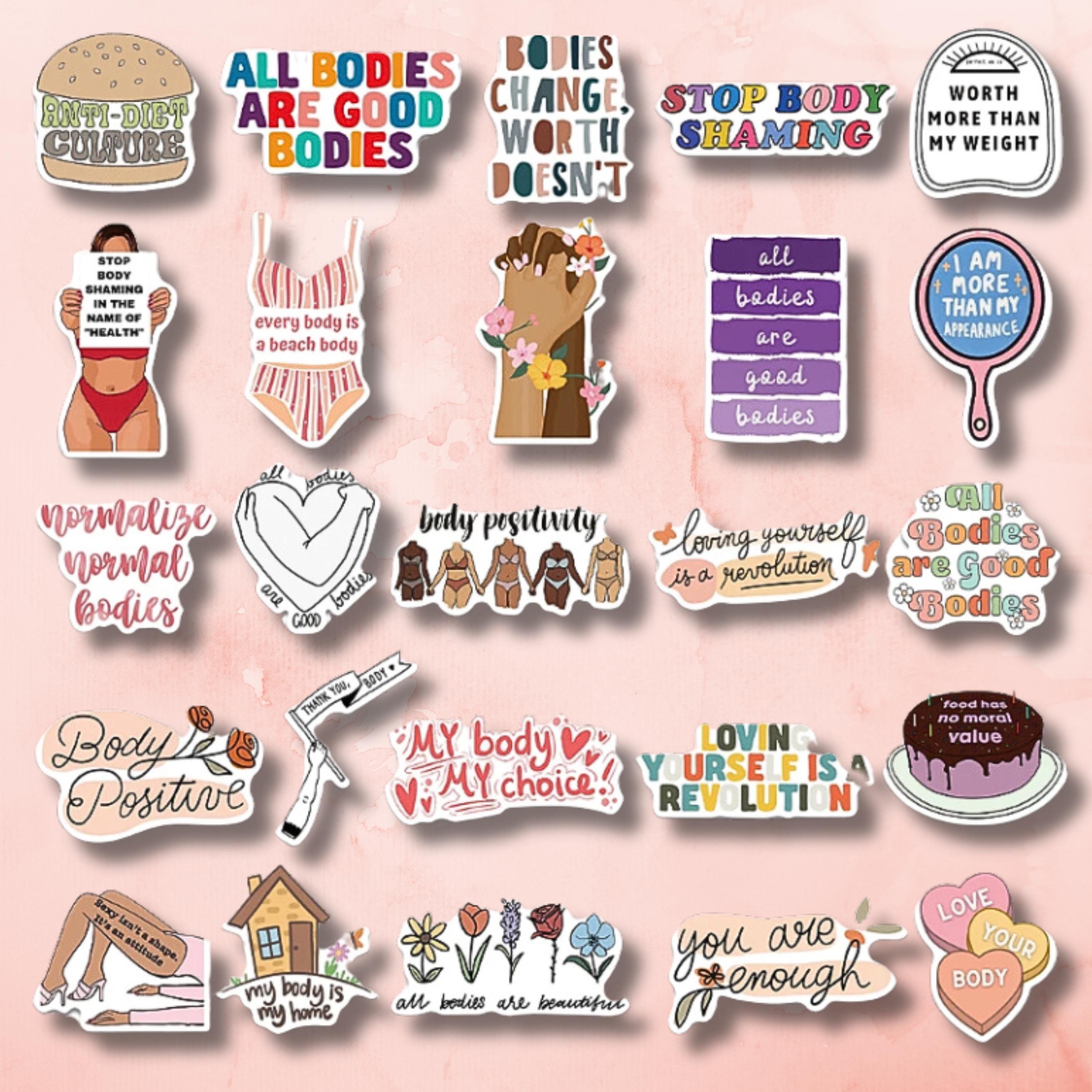 Body Positive Stickers, Body Positivity, Feminism Stickers, Feminist ...