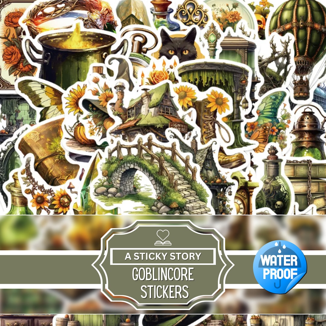 Goblincore Stickers, Witchy Stickers, Cottagecore Stickers, Moth ...