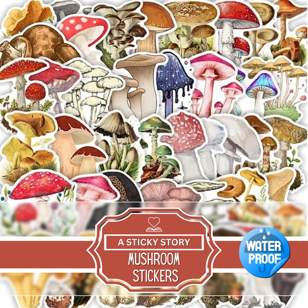 Mushroom Stickers, Cottagecore Stickers - Etsy