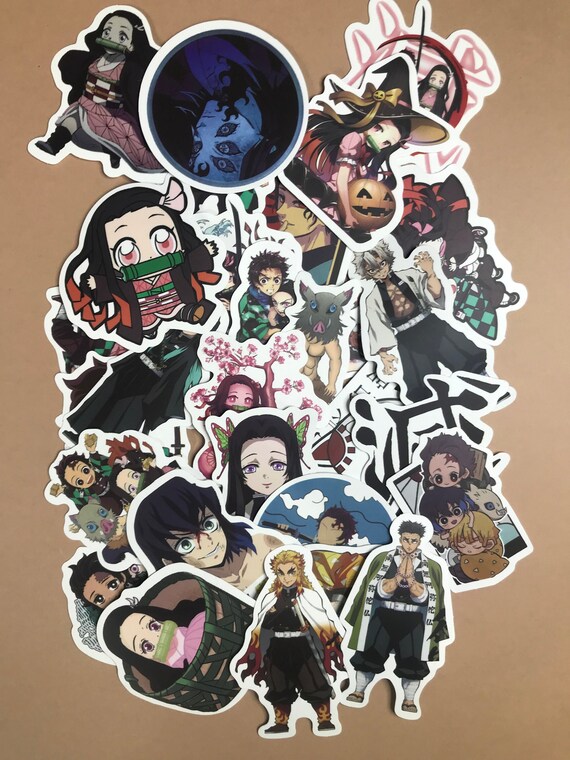 DEMON SLAYER Sticker Set-demon Slayer Characters-waterproof | Etsy