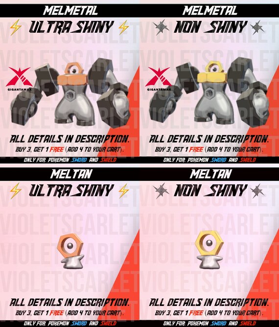 Meltan Melmetal Gigantamax GMAX Shiny or Normal Perfect - Etsy