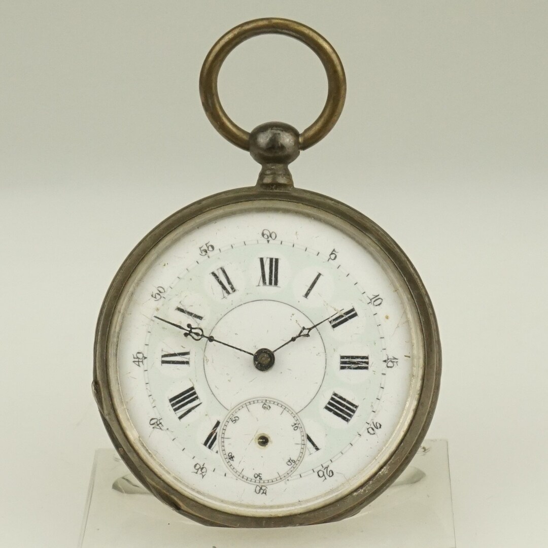 Rare Solid Silver Pocket Watch, Antique Men's/ladies (not Working) - Etsy
