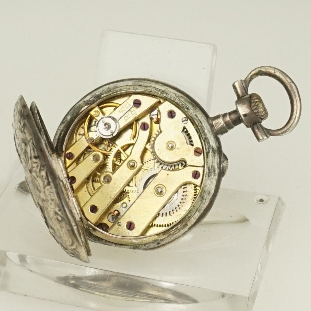 RARE Solid Silver Pocket Watch Antique Men's Ladies No Fusee Duplex ...