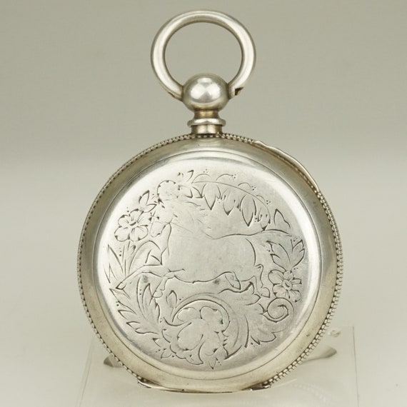 RARE! Solid Silver Pocket Watch Antique Men's no fuse… - Gem