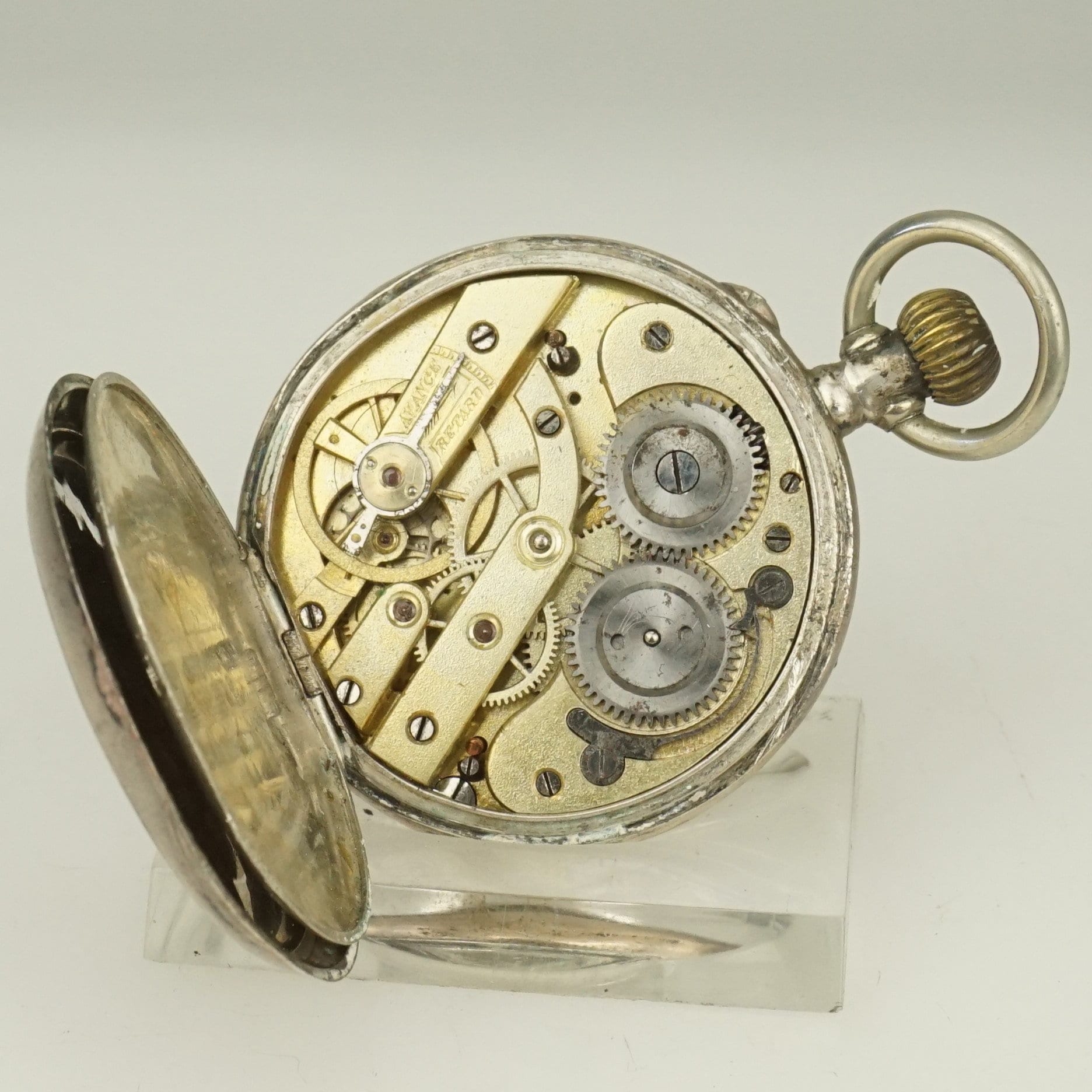 RARE Solid Silver Pocket Watch Antique Men's Ladies No Fusee Duplex ...