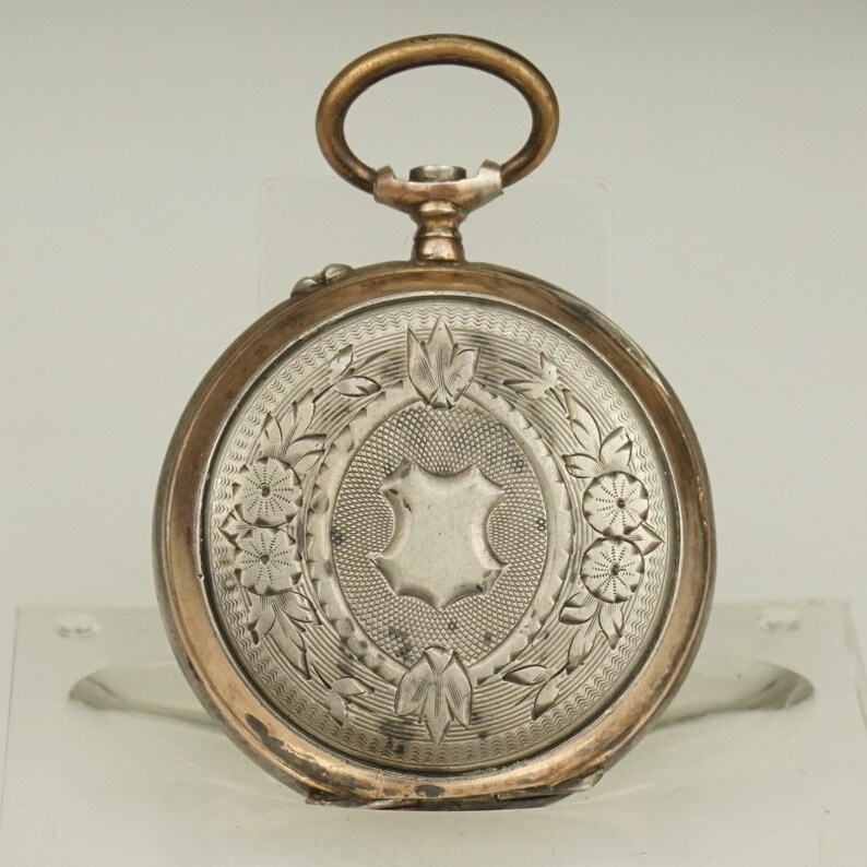 RARE Solid Silver Pocket Watch Antique Men's Ladies No Fusee Duplex ...