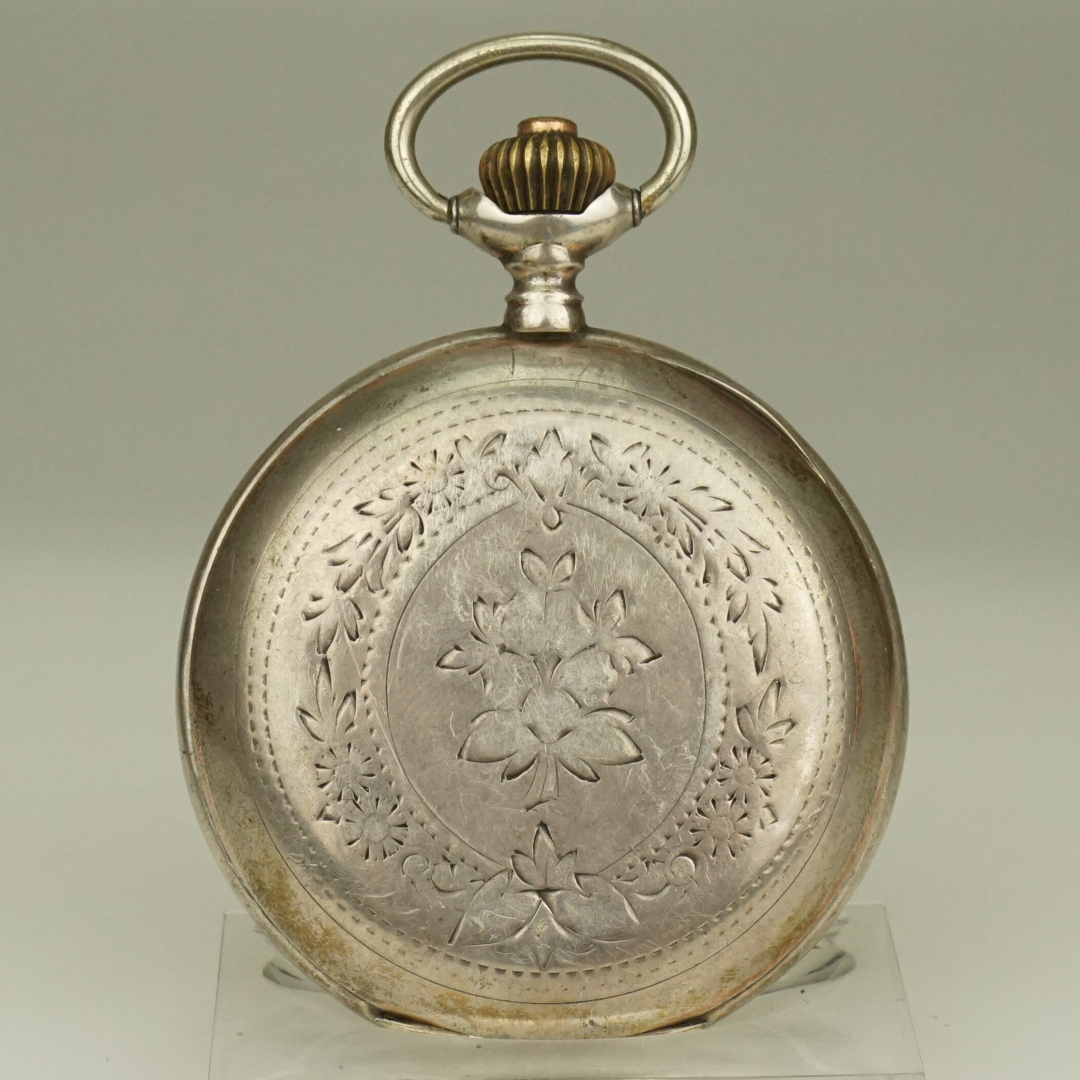 RARE Solid Silver Pocket Watch Antique Men's Ladies No Fusee Duplex ...