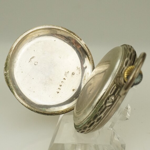 RARE! Solid Silver Pocket Watch Antique Men's no fuse… - Gem
