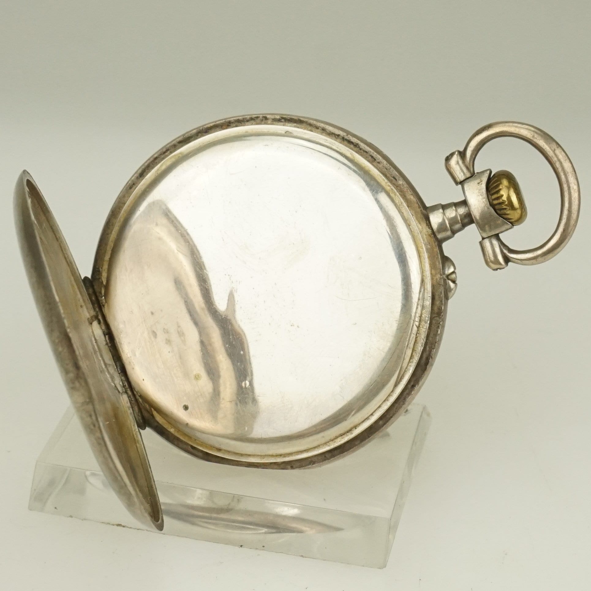 RARE Solid Silver Pocket Watch Antique Men's Ladies No Fusee Duplex ...