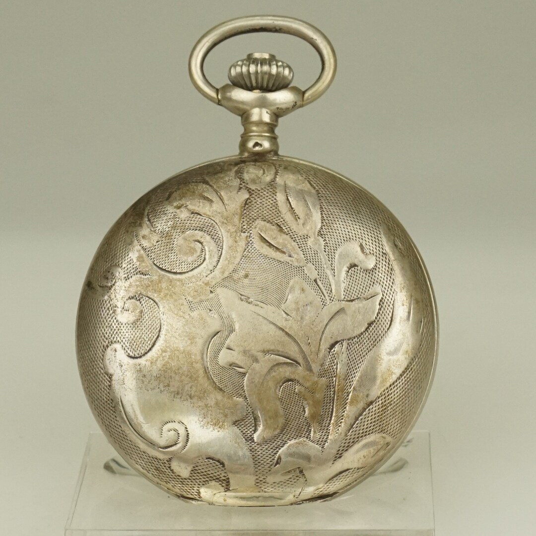 RARE Solid Silver Pocket Watch Antique Men's No Fusee Duplex ...