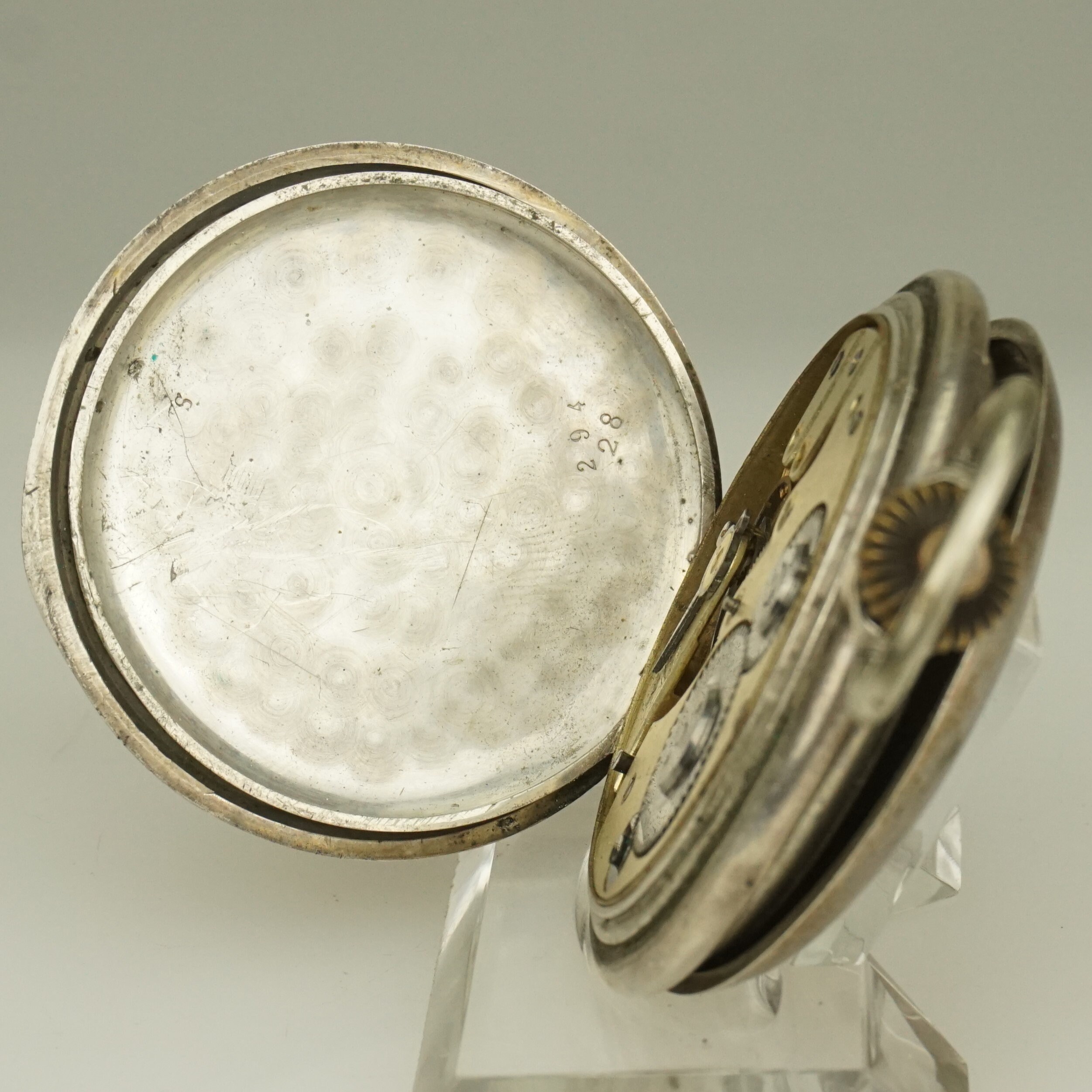 RARE Solid Silver Pocket Watch Antique Men's Ladies No Fusee Duplex ...