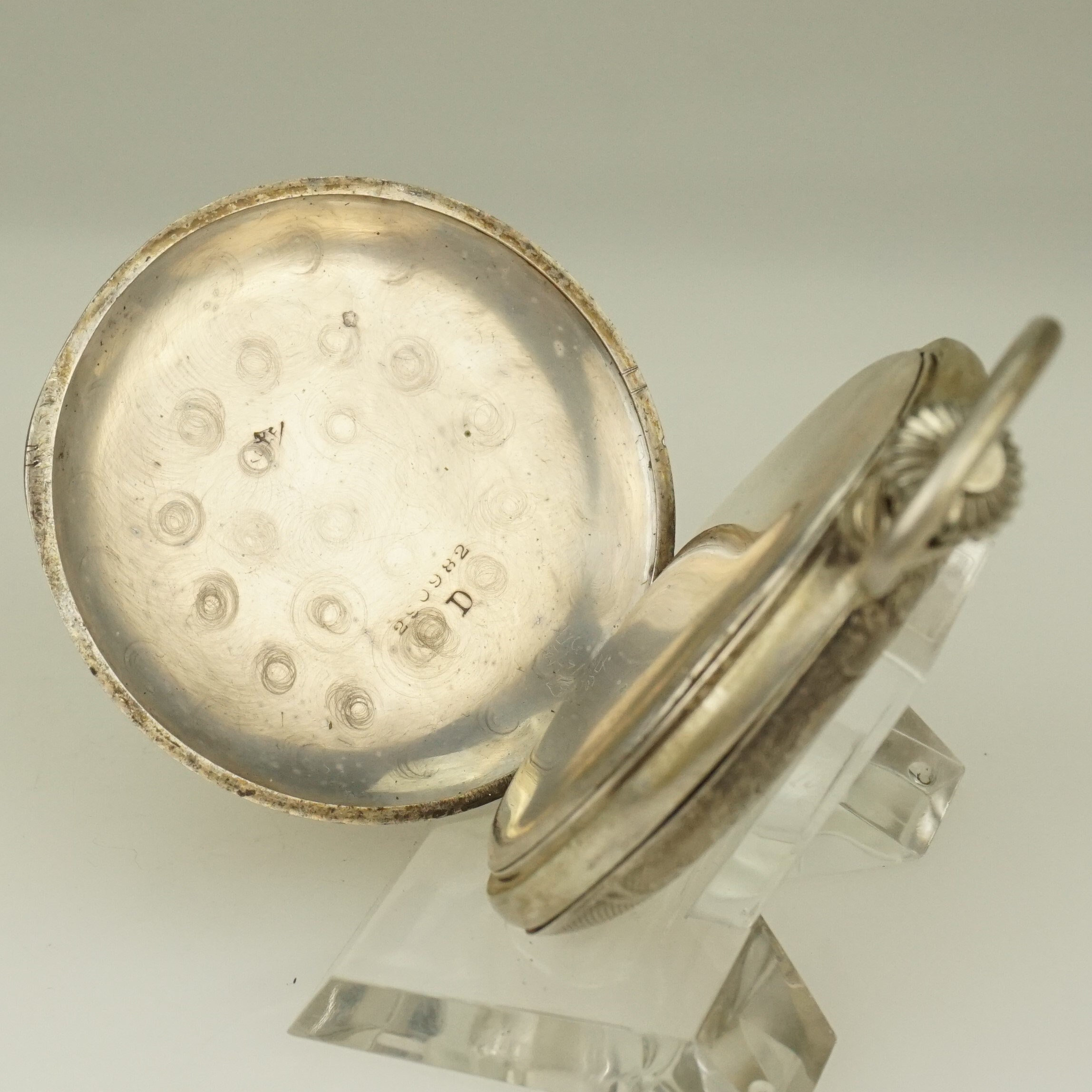 RARE Solid Silver Pocket Watch Antique Men's No Fusee Duplex ...