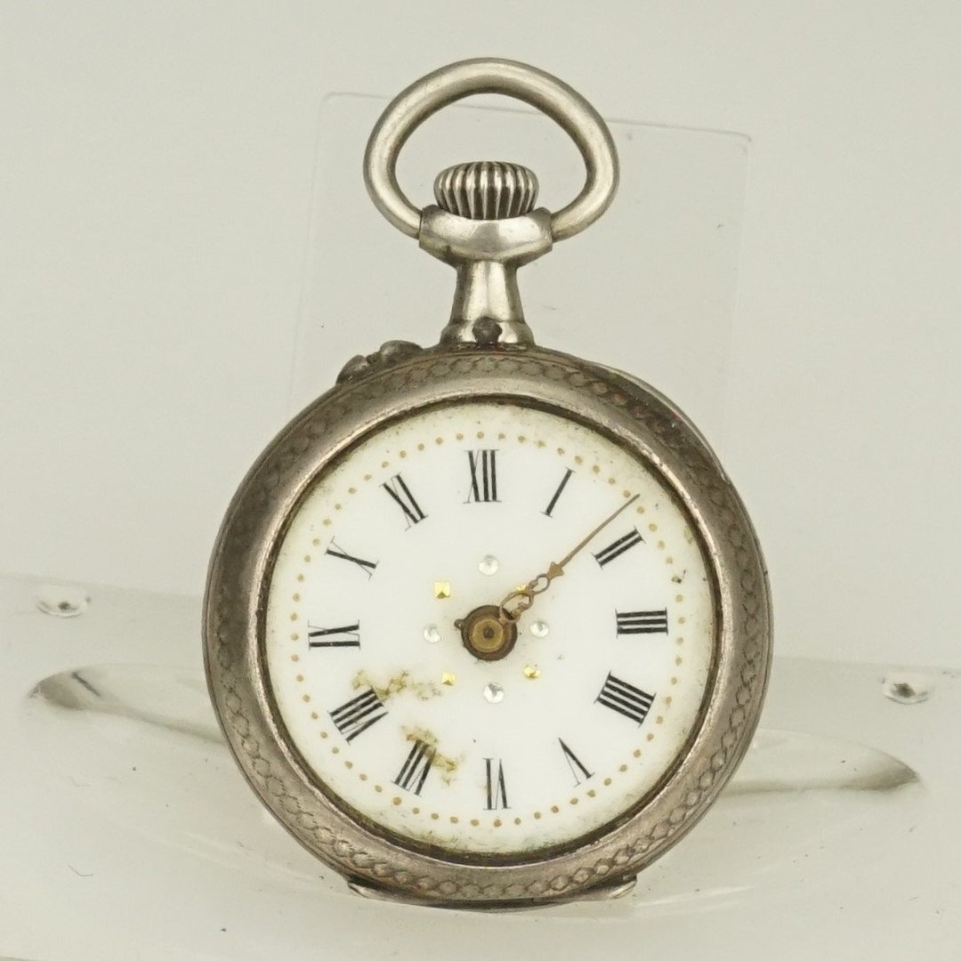 RARE Solid Silver Pocket Watch Antique Men's Ladies No Fusee Duplex ...