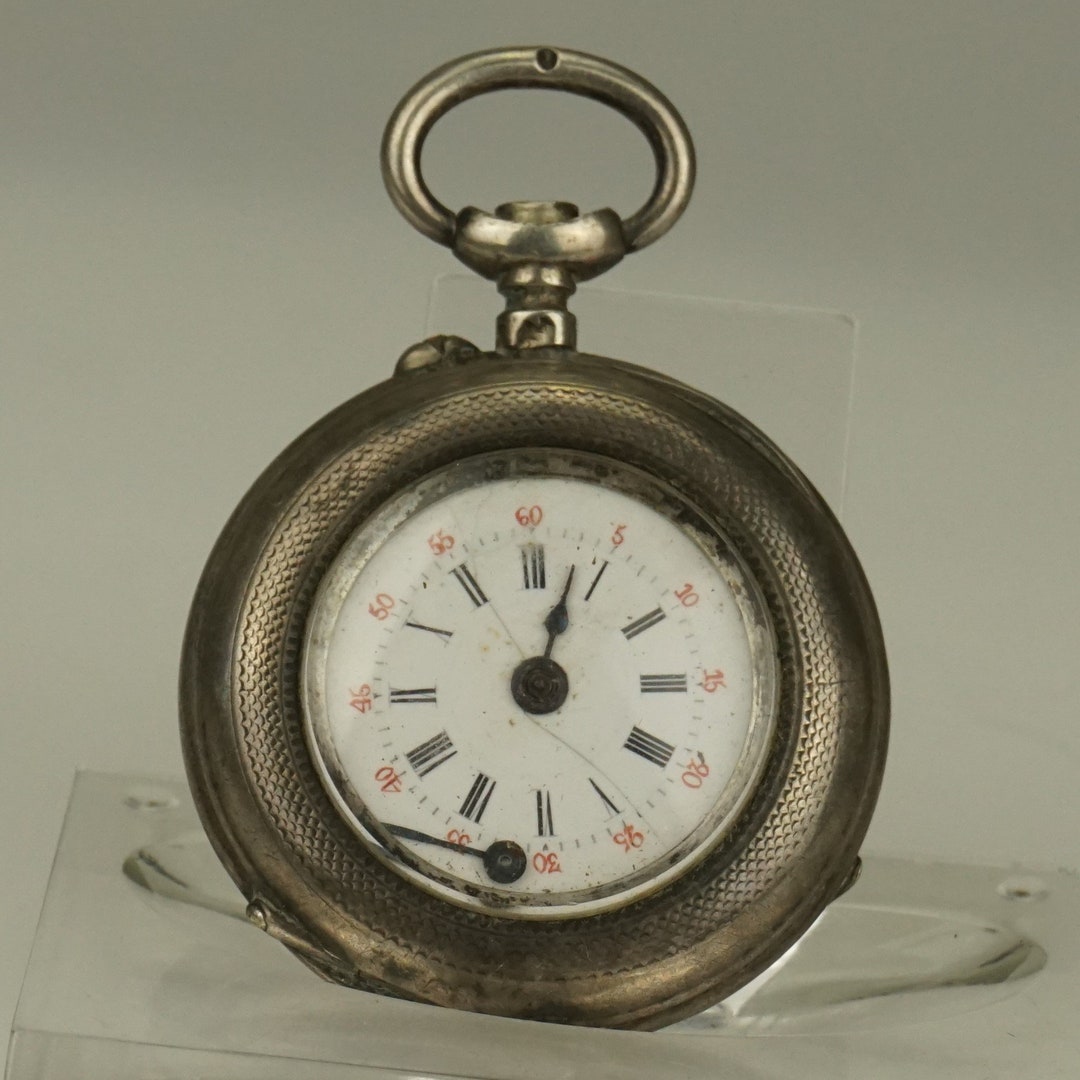 RARE! Solid Silver Pocket Watch Antique Men's Ladies No Fusee Duplex ...