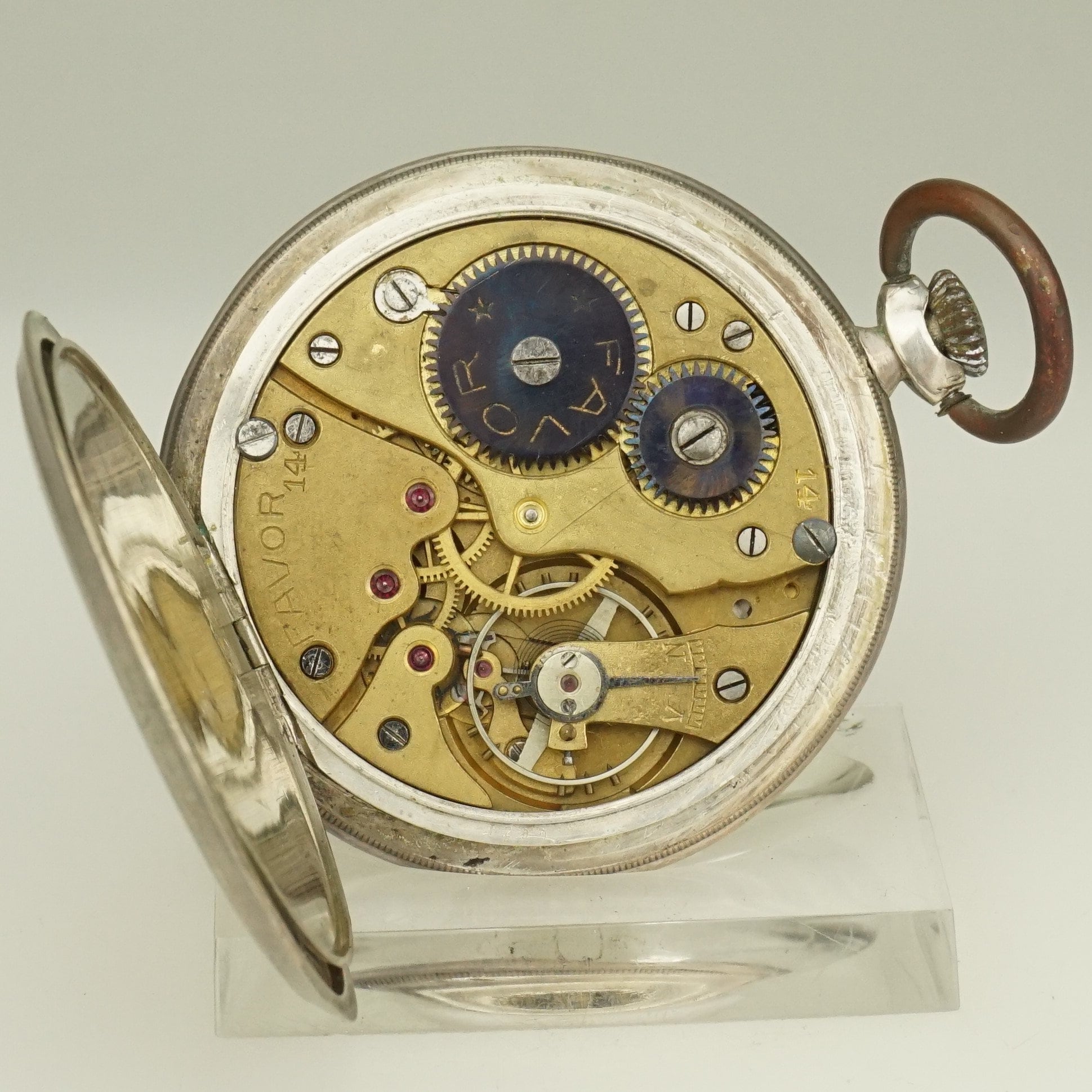 RARE Solid Silver Pocket Watch Antique Men's No Fusee Duplex ...