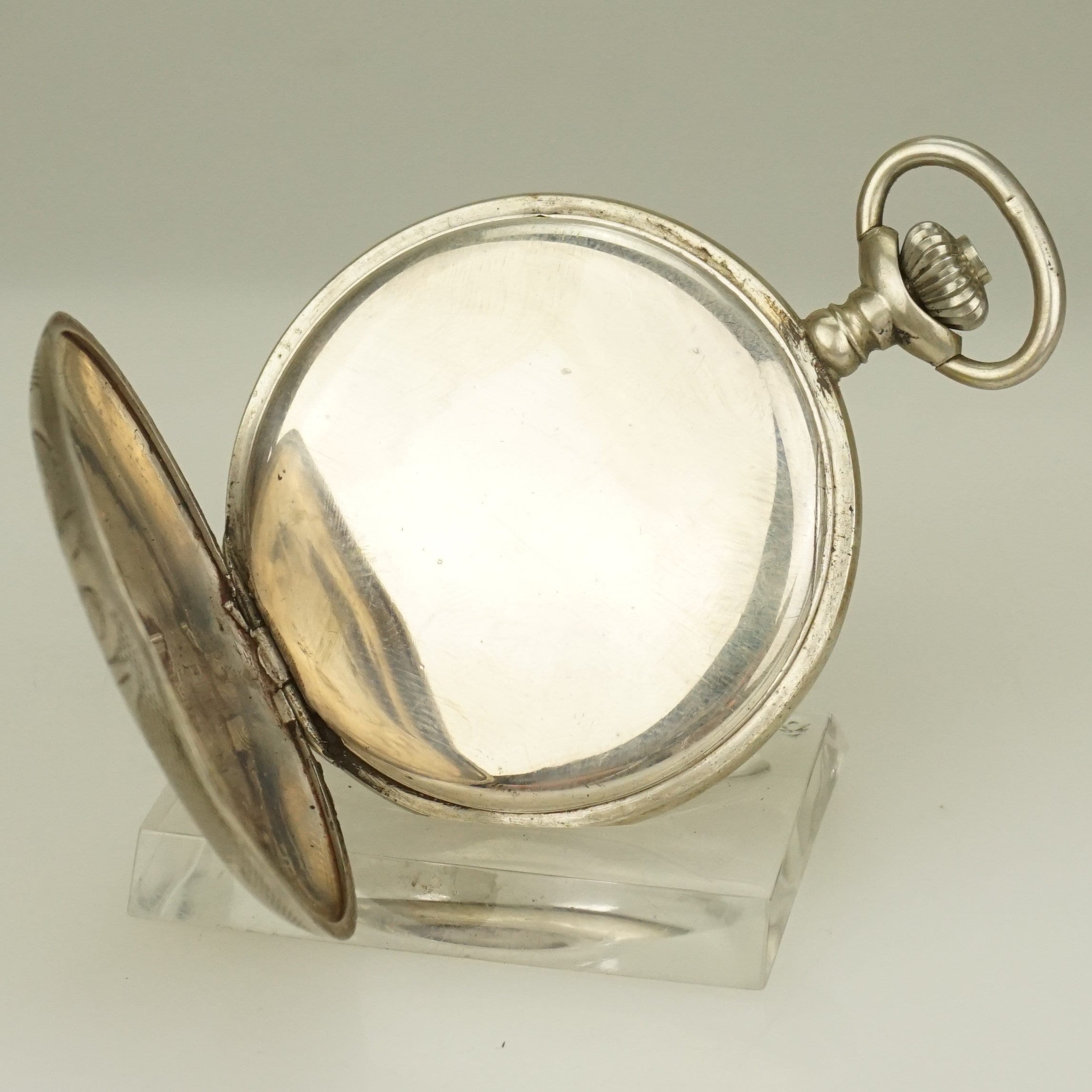 RARE Solid Silver Pocket Watch Antique Men's No Fusee Duplex ...