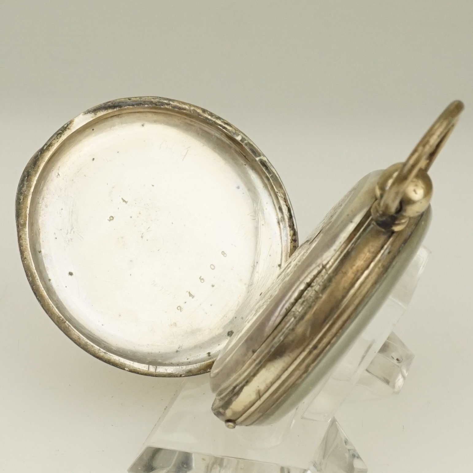 RARE Solid Silver Pocket Watch Antique Men's Ladies No Fusee Duplex ...