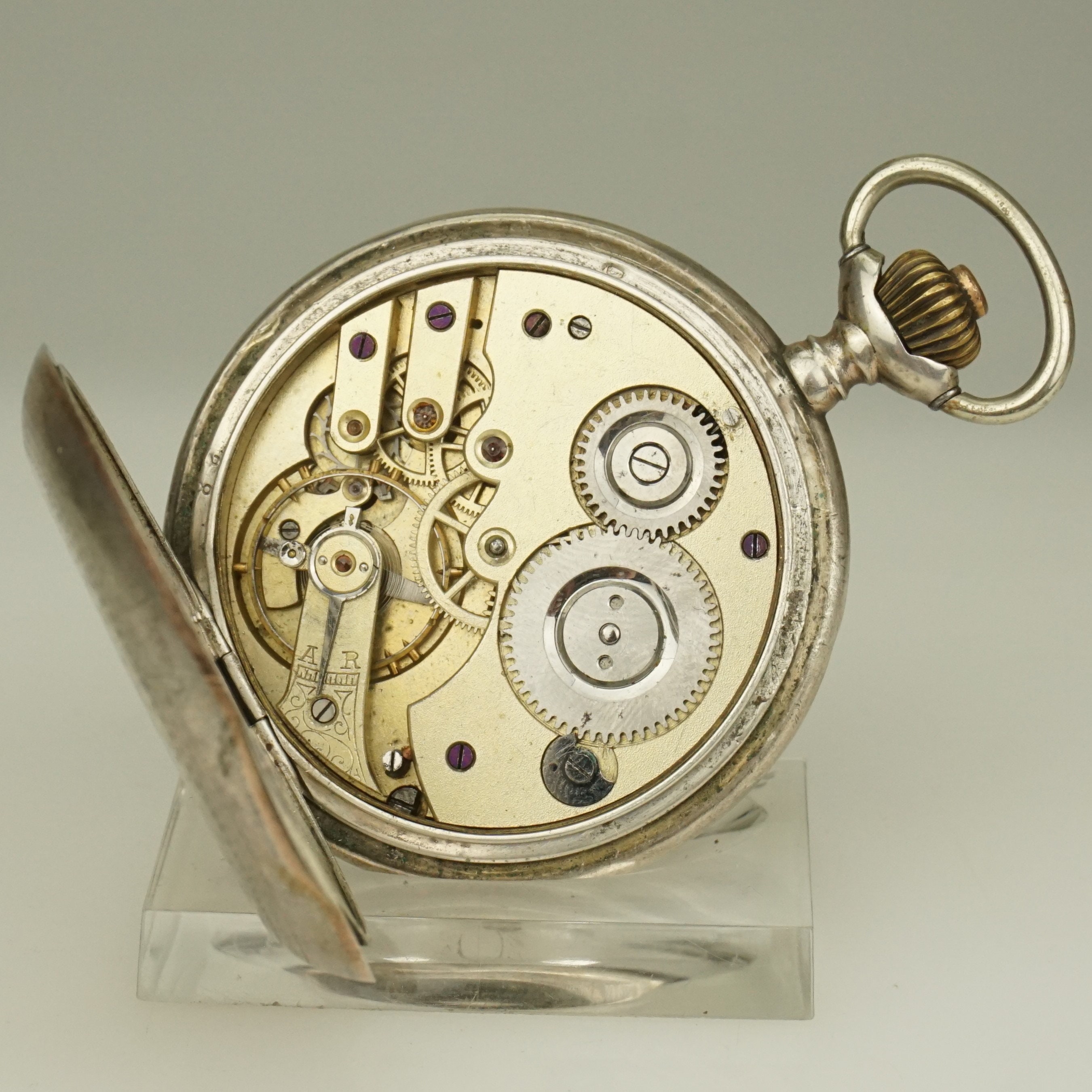 RARE Solid Silver Pocket Watch Antique Men's Ladies No Fusee Duplex ...