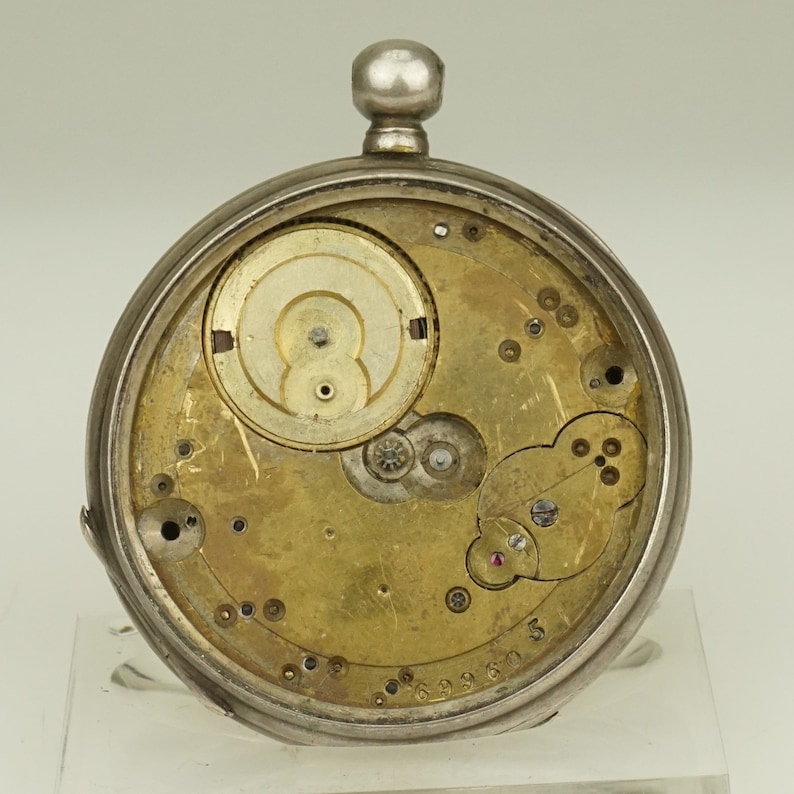 RARE Solid Silver Pocket Watch Antique Men's No Fusee Duplex ...