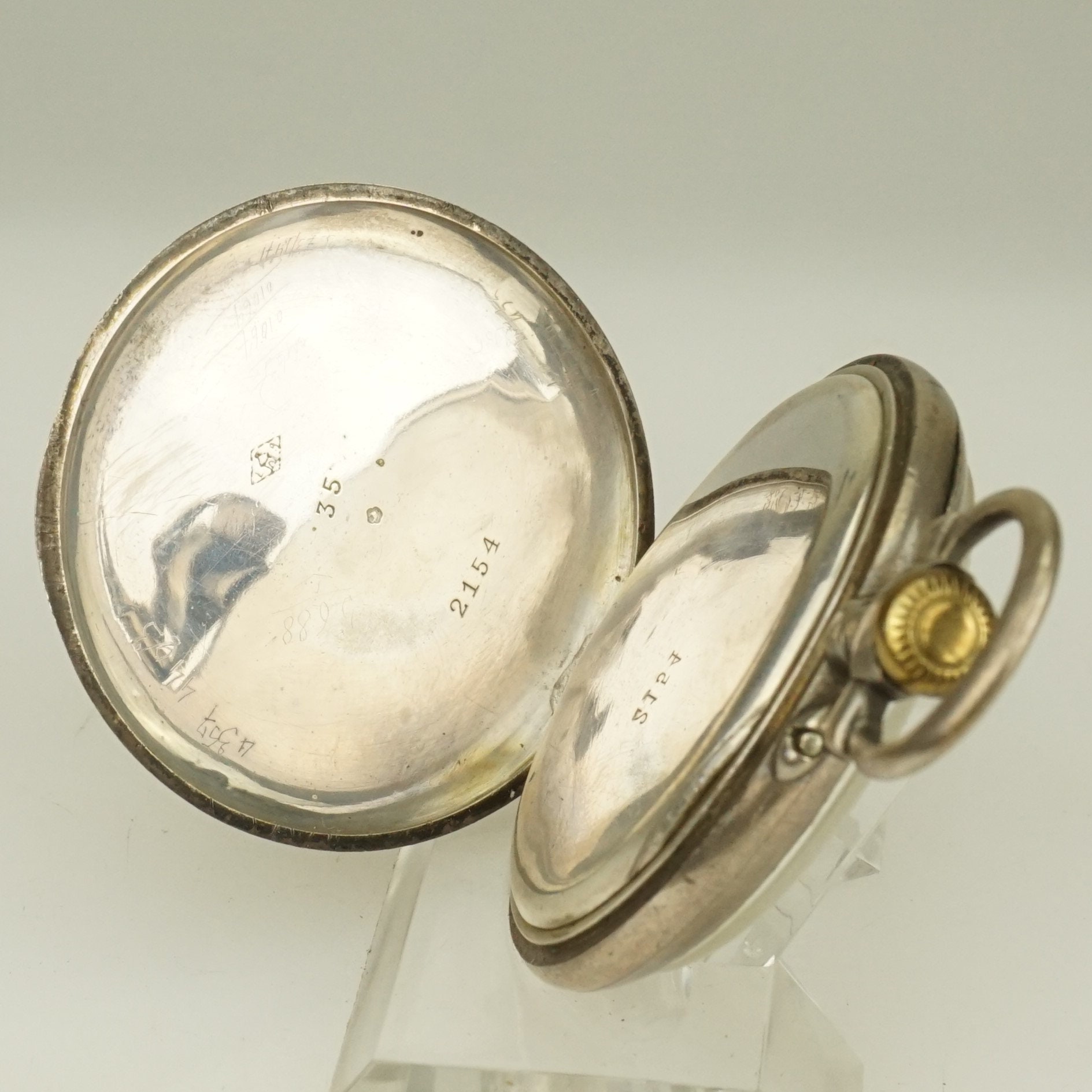 RARE! Solid Silver Pocket Watch Antique Men's Ladies No Fusee Duplex ...