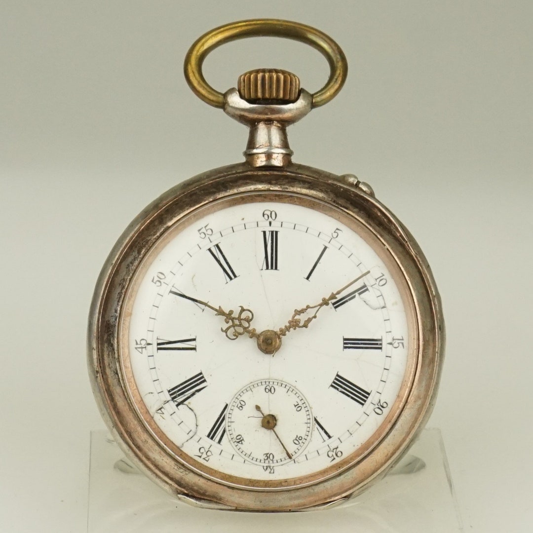 RARE Solid Silver Pocket Watch Antique Men's Ladies No Fusee Duplex ...